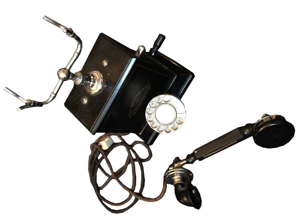 Rare Early 20thc Swedish Hand Crank Telephone