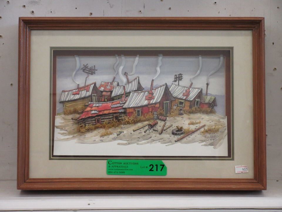 1990 Jim Robb Framed Paper Art