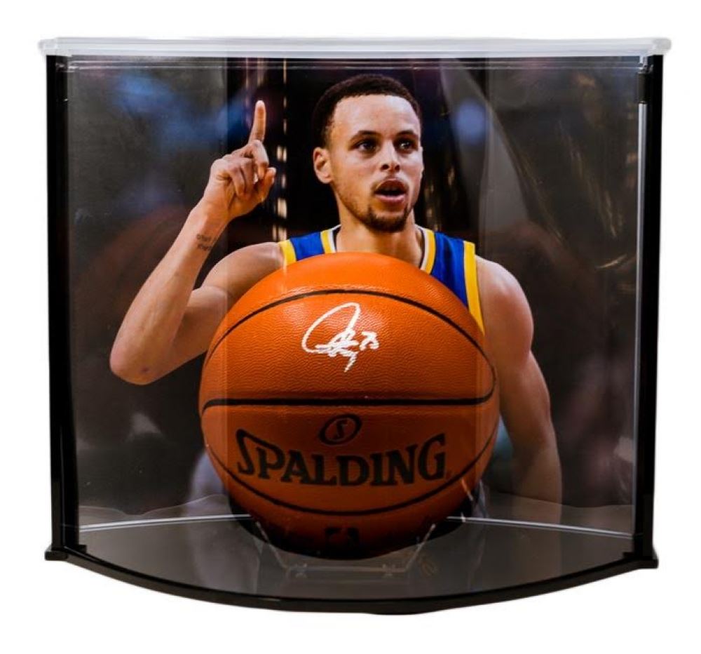 Stephen Curry Signed NBA Game Ball Series Basketball with Curve Display ...