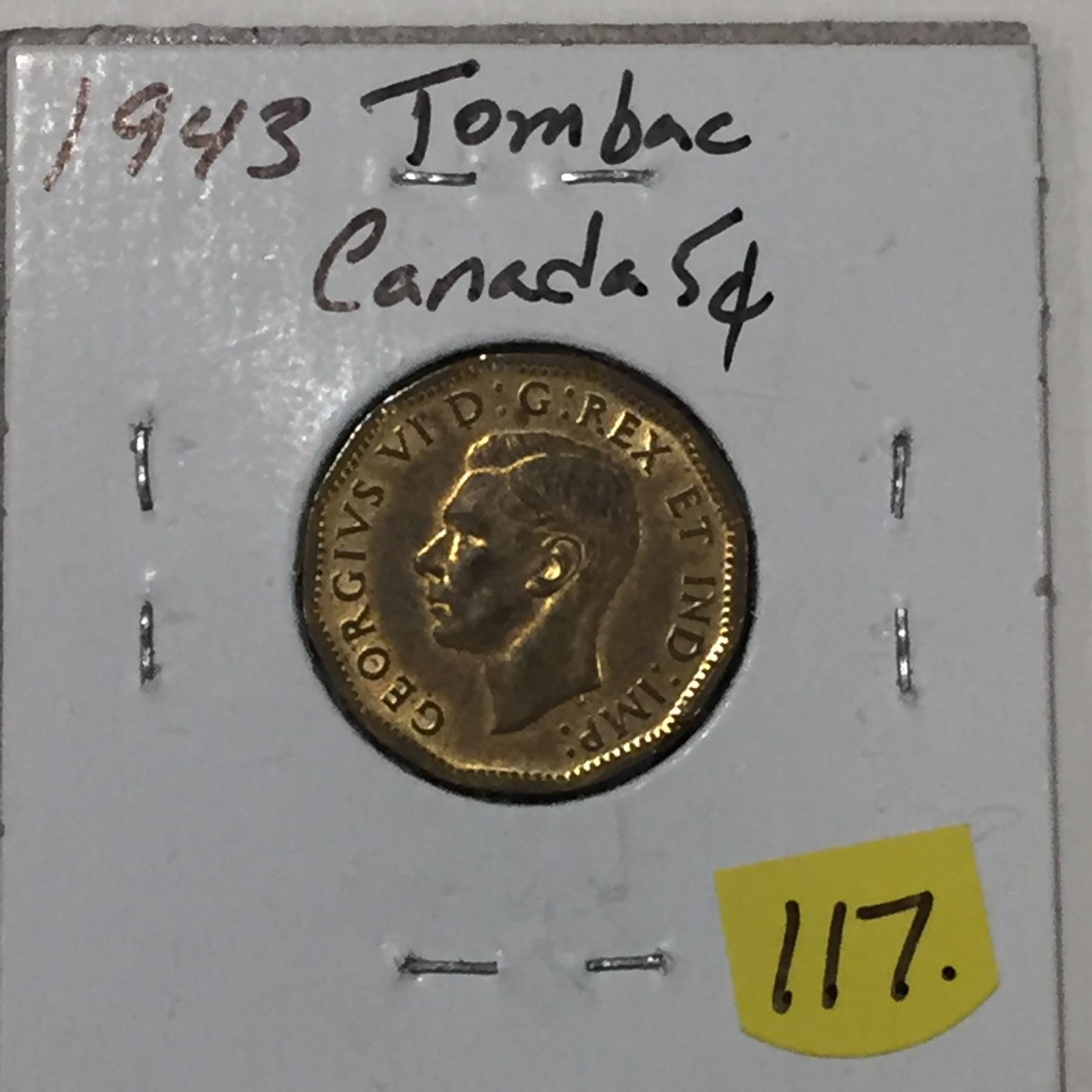 1943 Canada Five Cent - Tombac