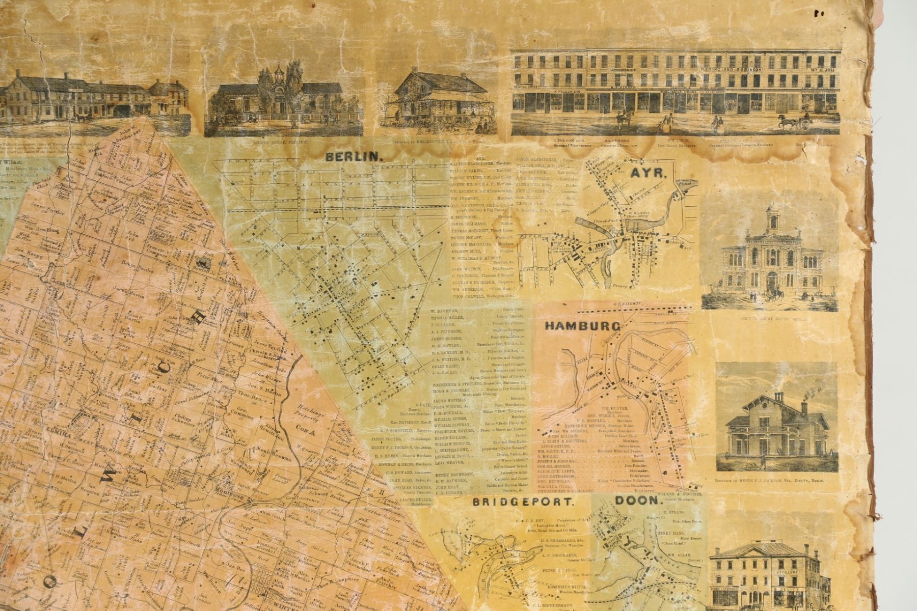 Large Wall Map, County of Waterloo
