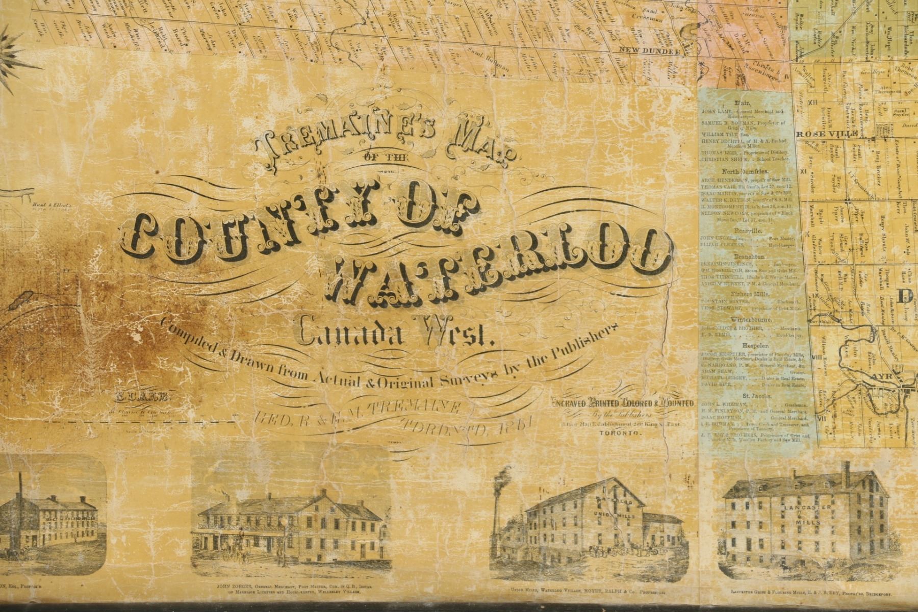 Large Wall Map, County of Waterloo