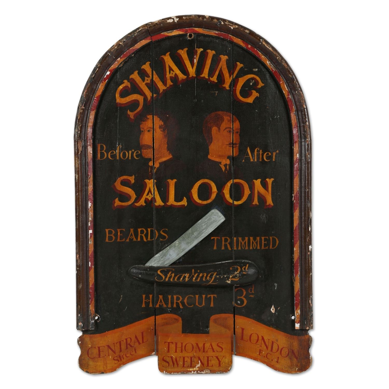 Shaving Saloon Trade Sign, England
