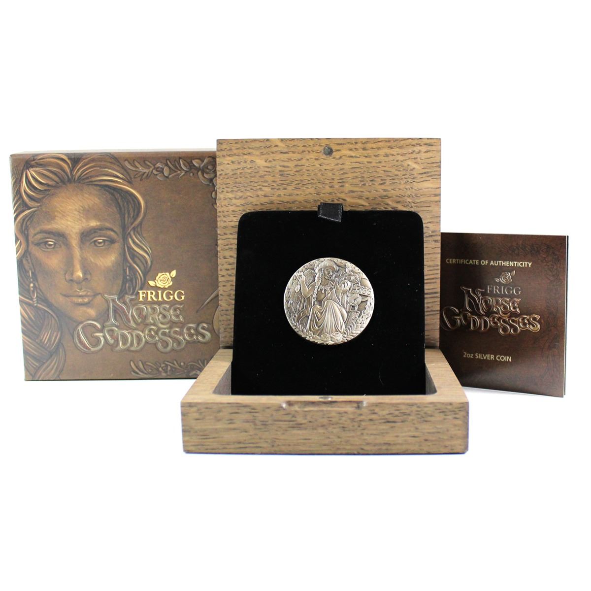 2017 Tuvalu $2 Norse Goddesses - Frigg 2oz Antique Finish High Relief ...