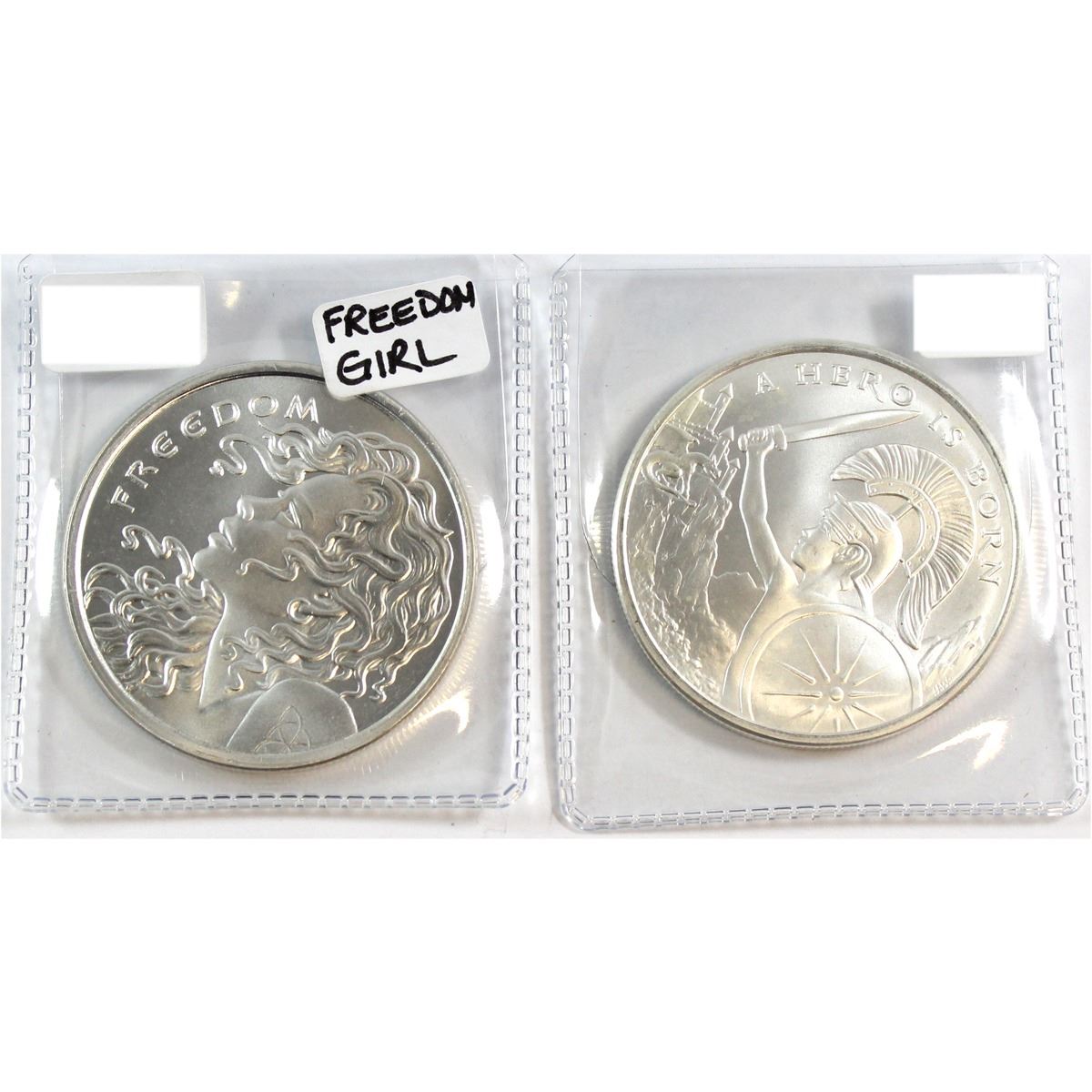 2015 Silver Shield 1oz Silver Rounds - Freedom Girl & A Hero is Born ...