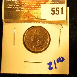 1895 Indian Head Penny With Full Liberty, Arrows Visible, And Beads Visible