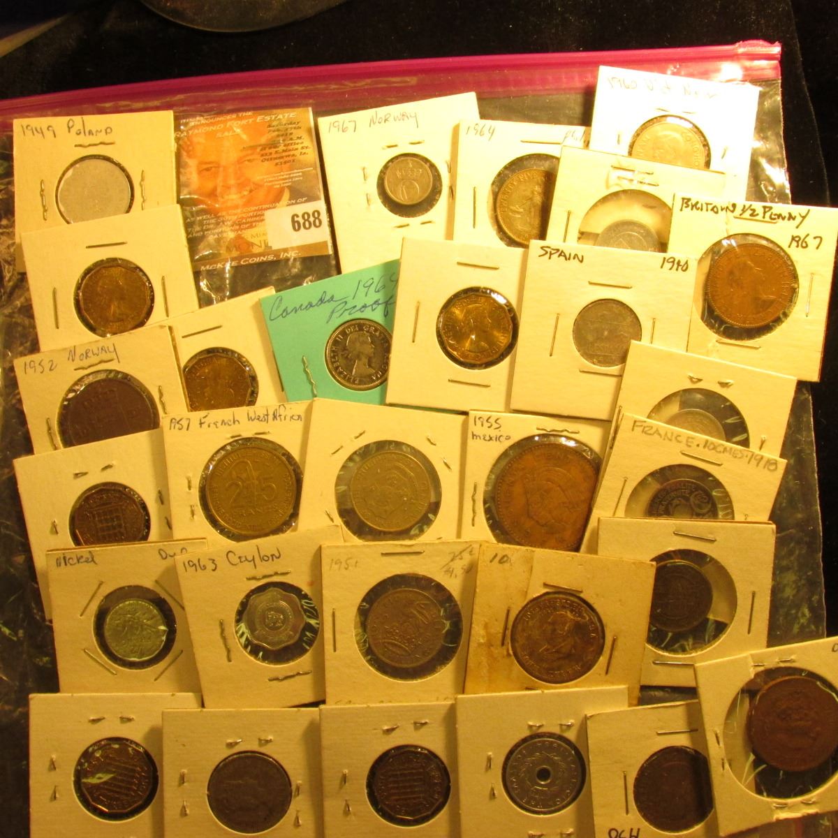 26 Foreign Carded Coins