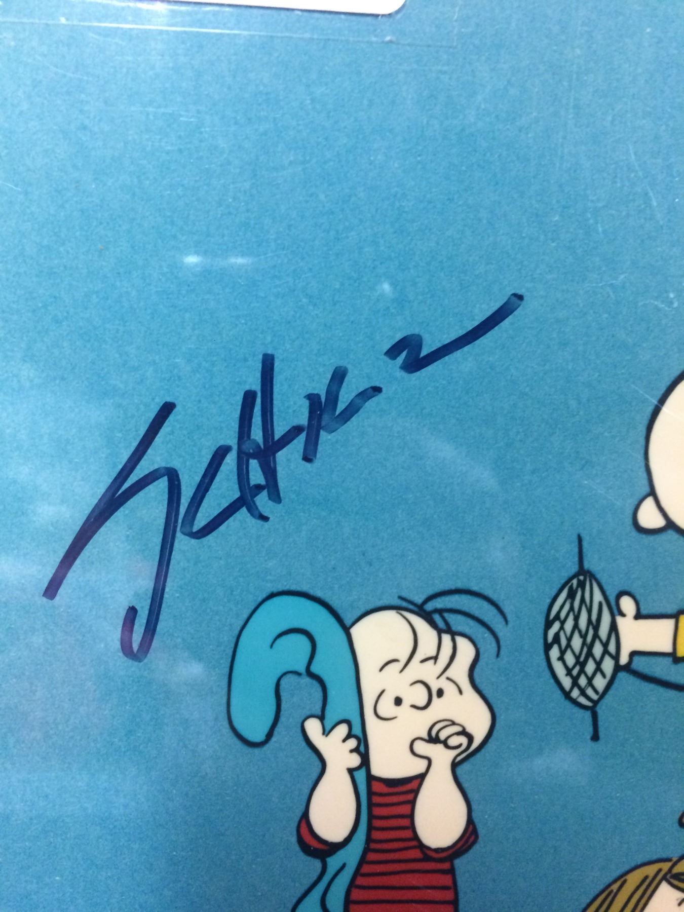 CHARLES SCHULTZ AUTOGRAPHED PEANUTS PLAQUED 8" X 10" W/ COA