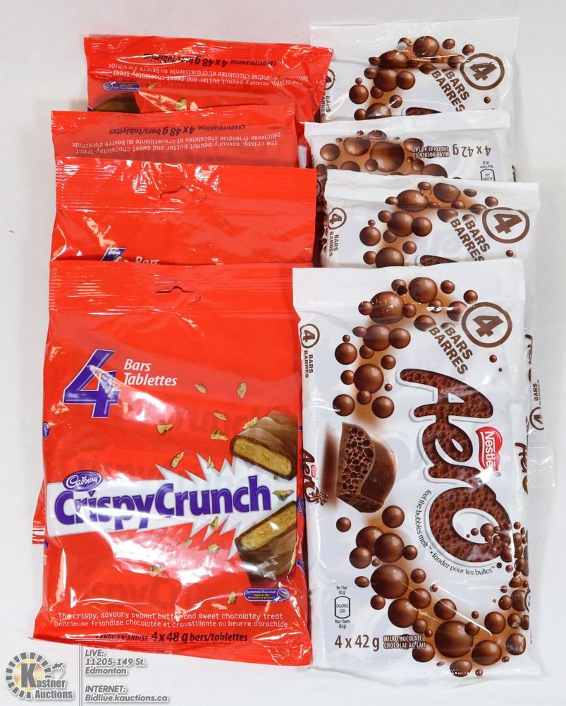 LARGE BAG OF AERO AND CRISPY CRUNCH BARS 4 PACKS
