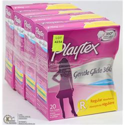 4 BOXES PLAYTEX REGULAR SPORT & GENTLE GLIDE 360