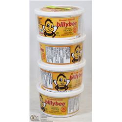 LOT OF 4 BILLY BEE CREAMED HONEY 500G PER TUB