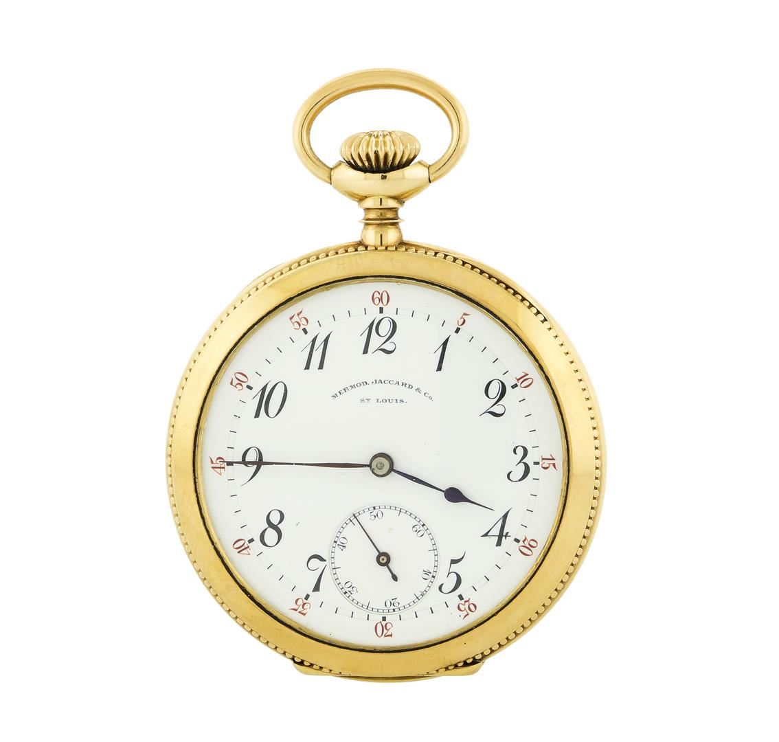 Agassiz Open-Face Pocket Watch - 14KT Yellow Gold