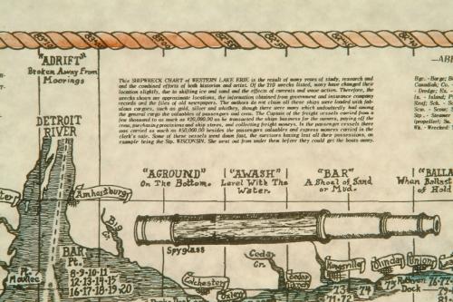 Shipwreck Chart of Western Lake Erie and Islands