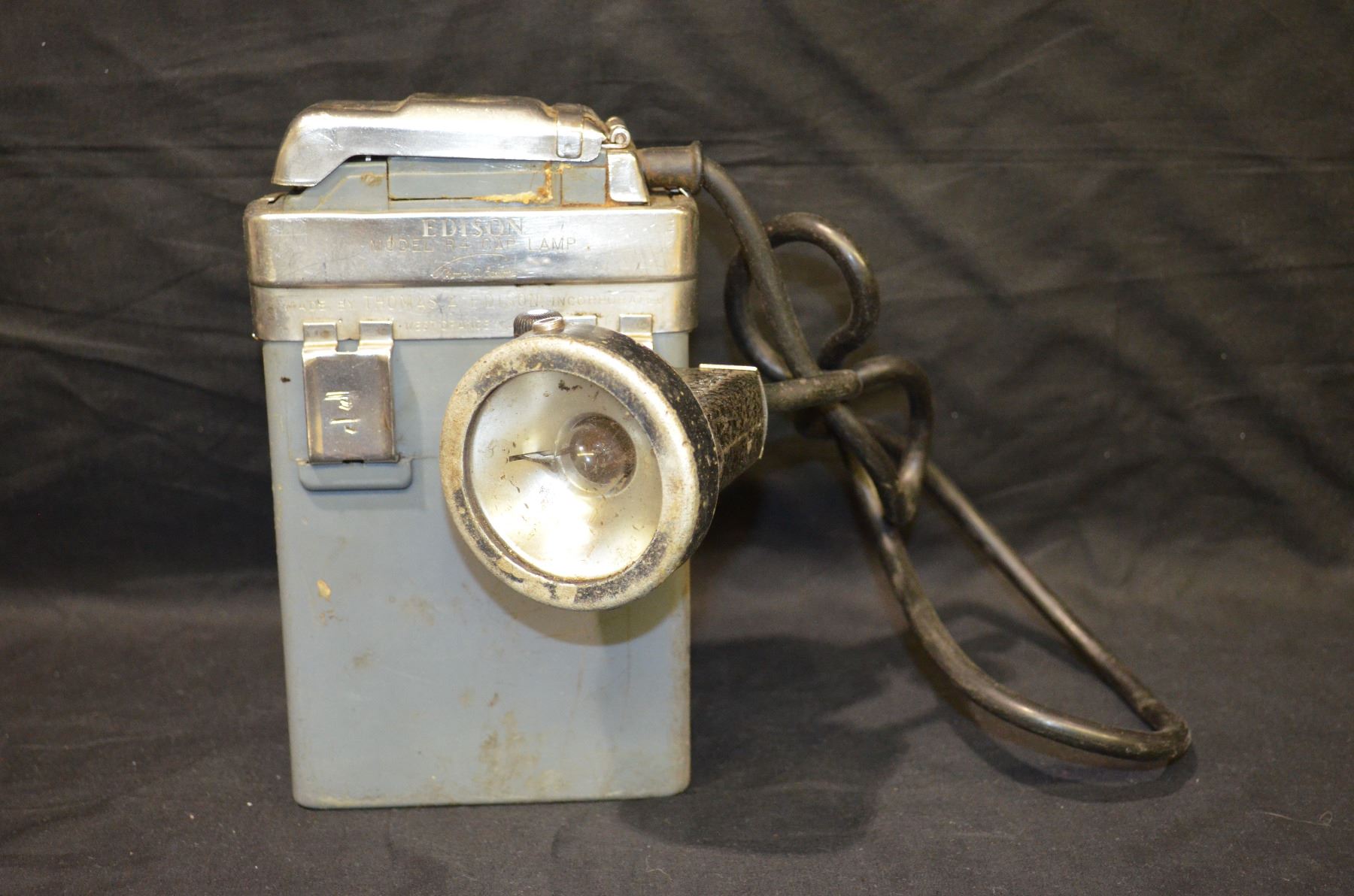 Vintage Thomas Edison R4 (Miners) Cap Lamp