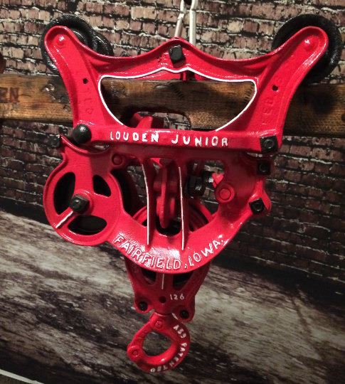 Gorgeous Restored Antique Cast Iron Louden Junior Hay Trolley Barn Pulley