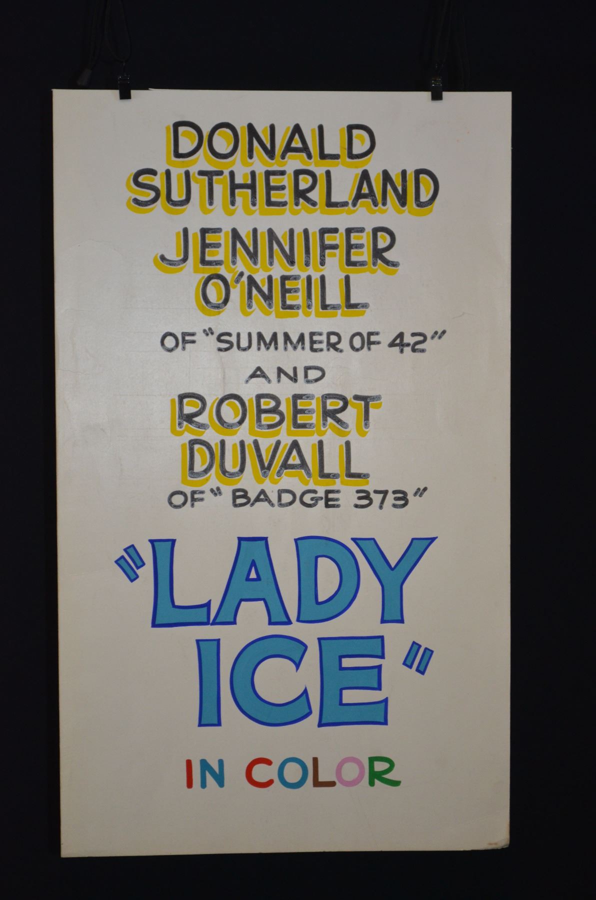 Vintage Movie Poster - LADY ICE - (Circa 1973)