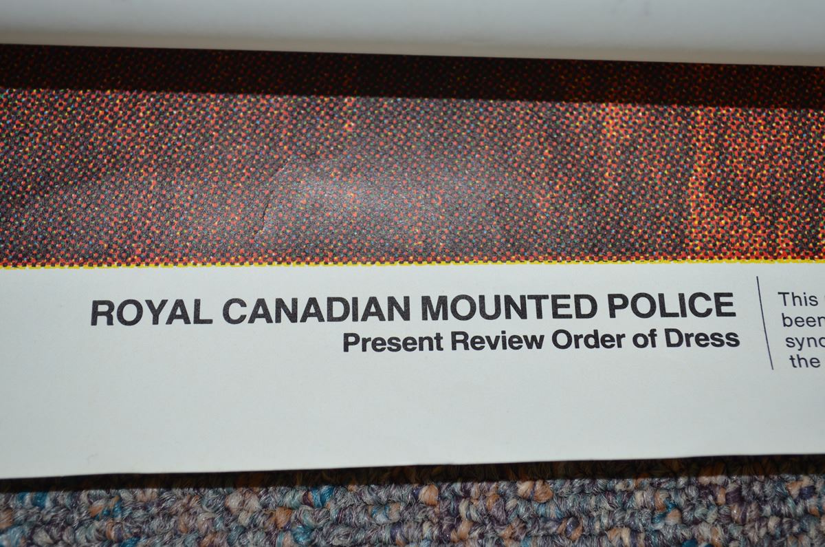 RCMP Poster/Mural - Present Review Order of Dress (Royal Canadian ...