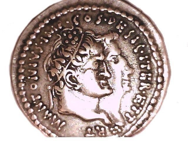 Roman Mark Antony & Octavia Cistophoric Tetradrachm Ephesus Dionysus Coin