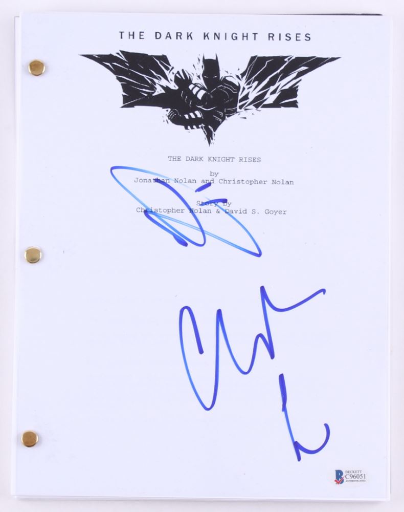 Christian Bale Tom Hardy Signed "The Dark Knight Rises" Full Movie ...