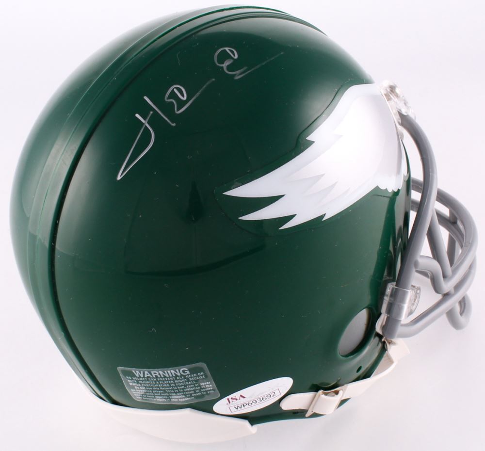 Herm Edwards Signed Eagles Mini Helmet (JSA COA)