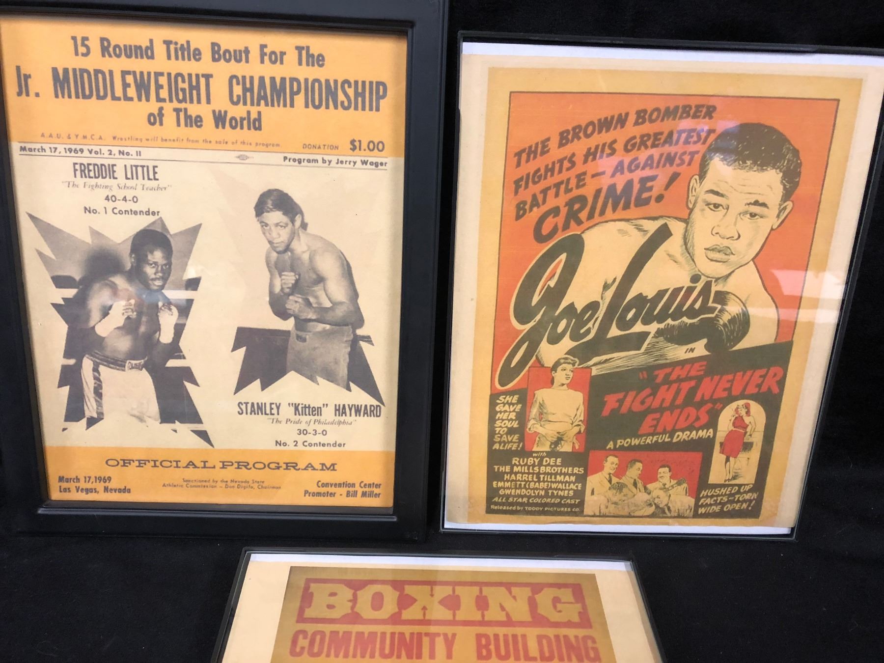 VINTAGE BOXING POSTERS (REPRINTS)
