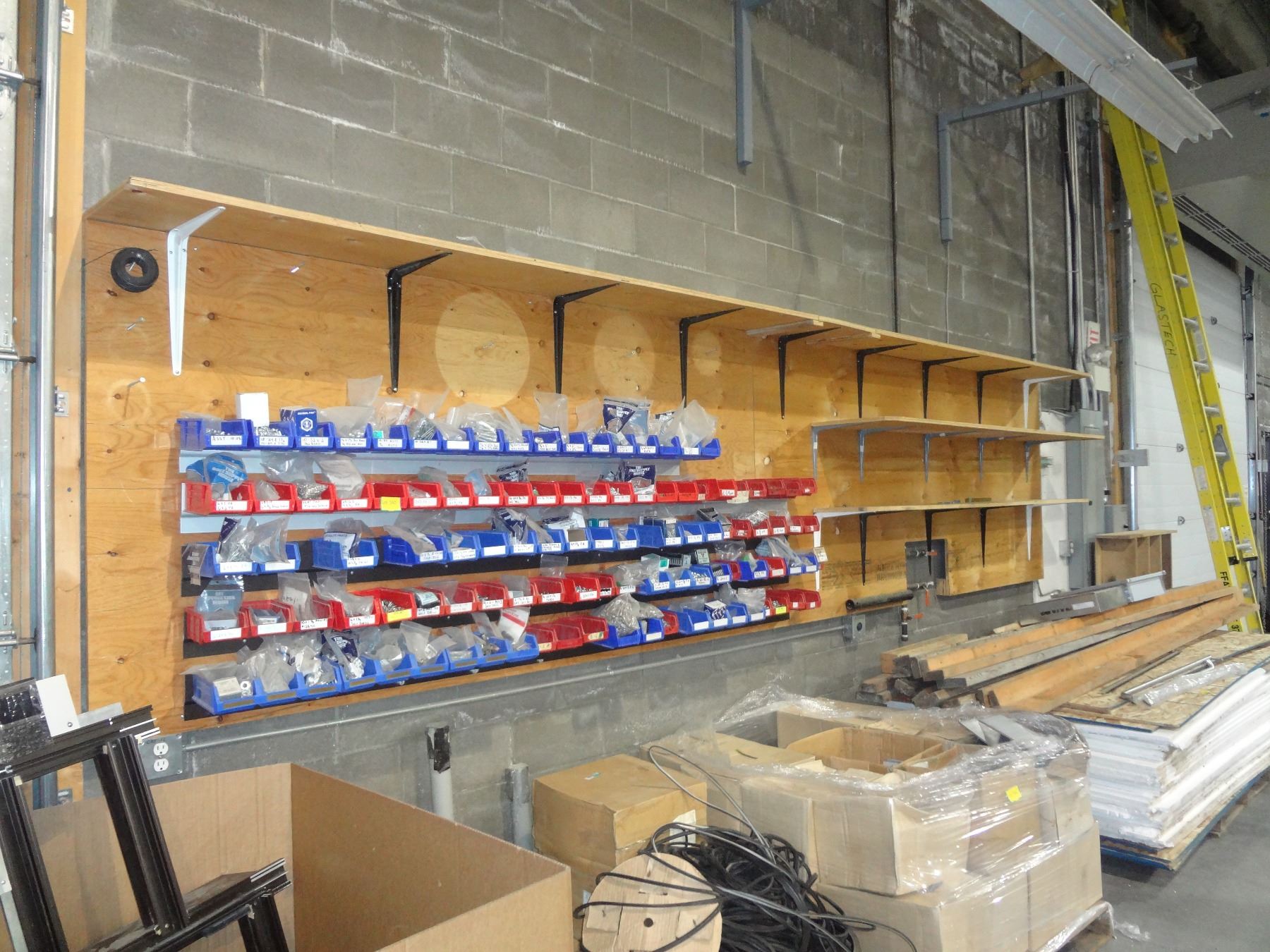 Entire Wall of Fasteners & Shelving