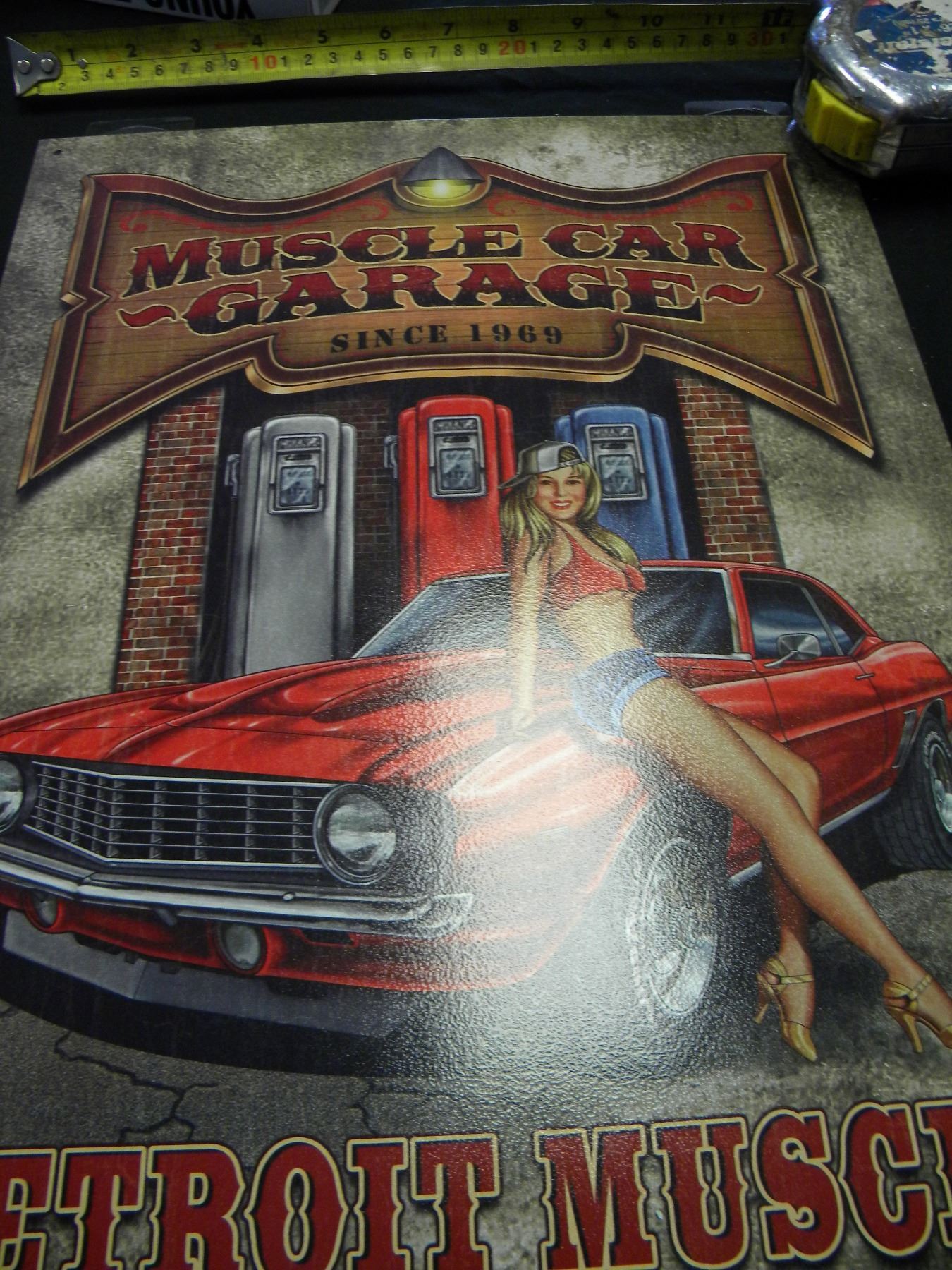Muscle Car Garage tin sign