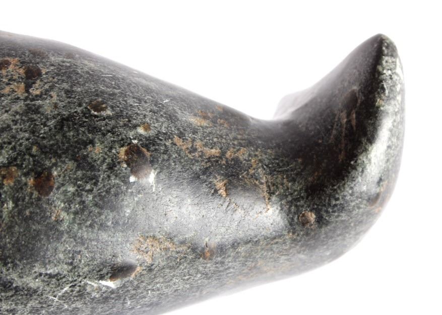 Chumash Indian Steatite Killer Whale Effigy Pipe