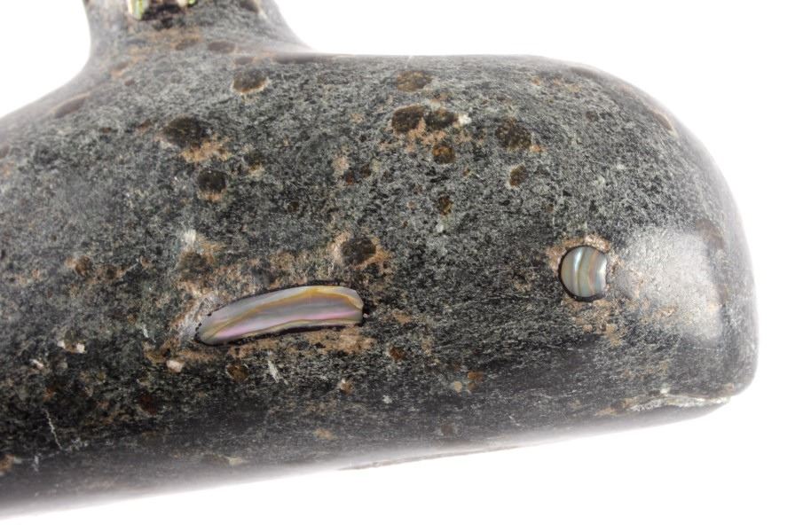 Chumash Indian Steatite Killer Whale Effigy Pipe
