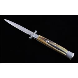 Frank B. Italian Stiletto Honey Horn Switchblade