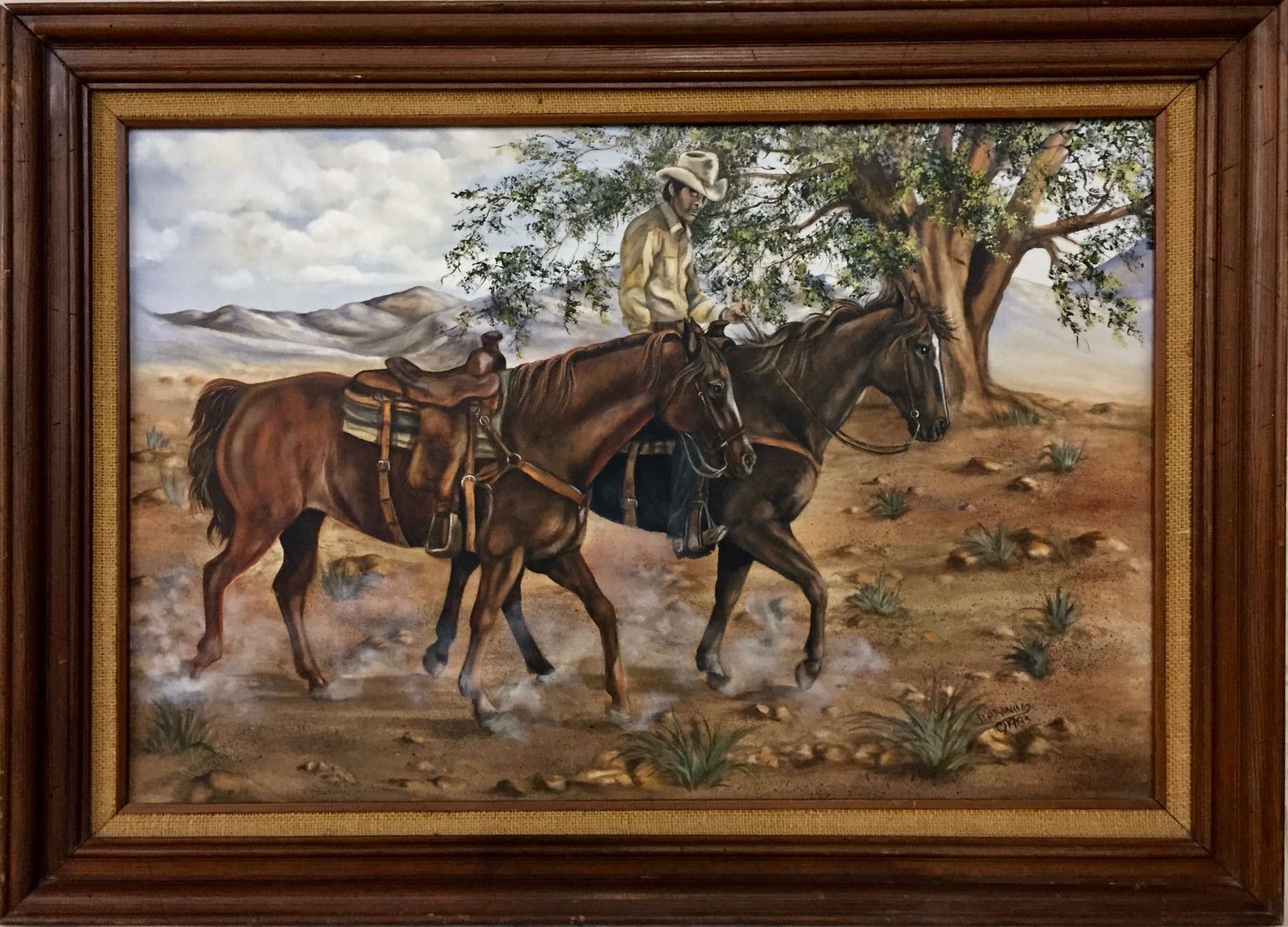 Original Cowboy Oil Painting