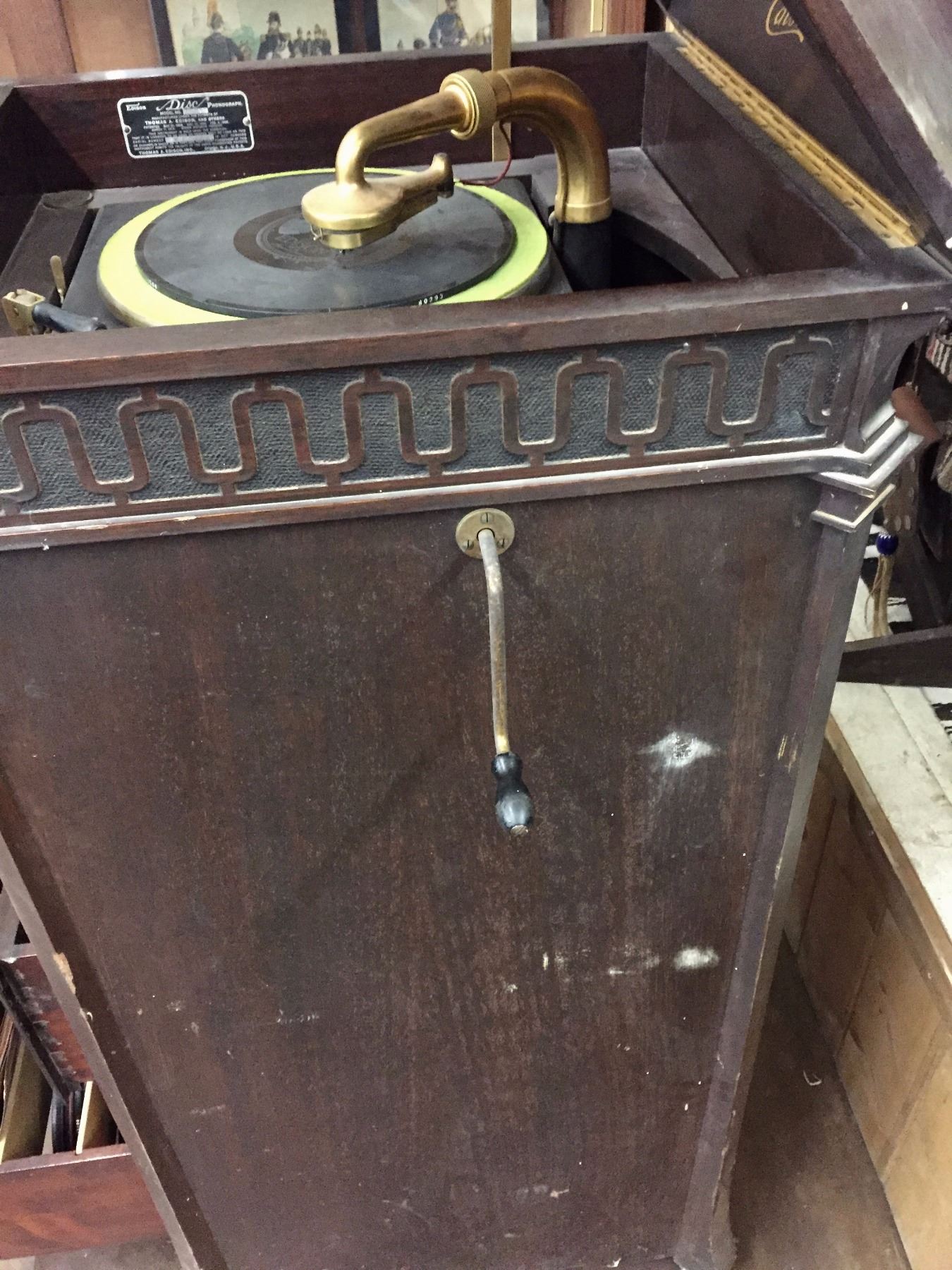 Antique Edison Phonograph - Cabinet