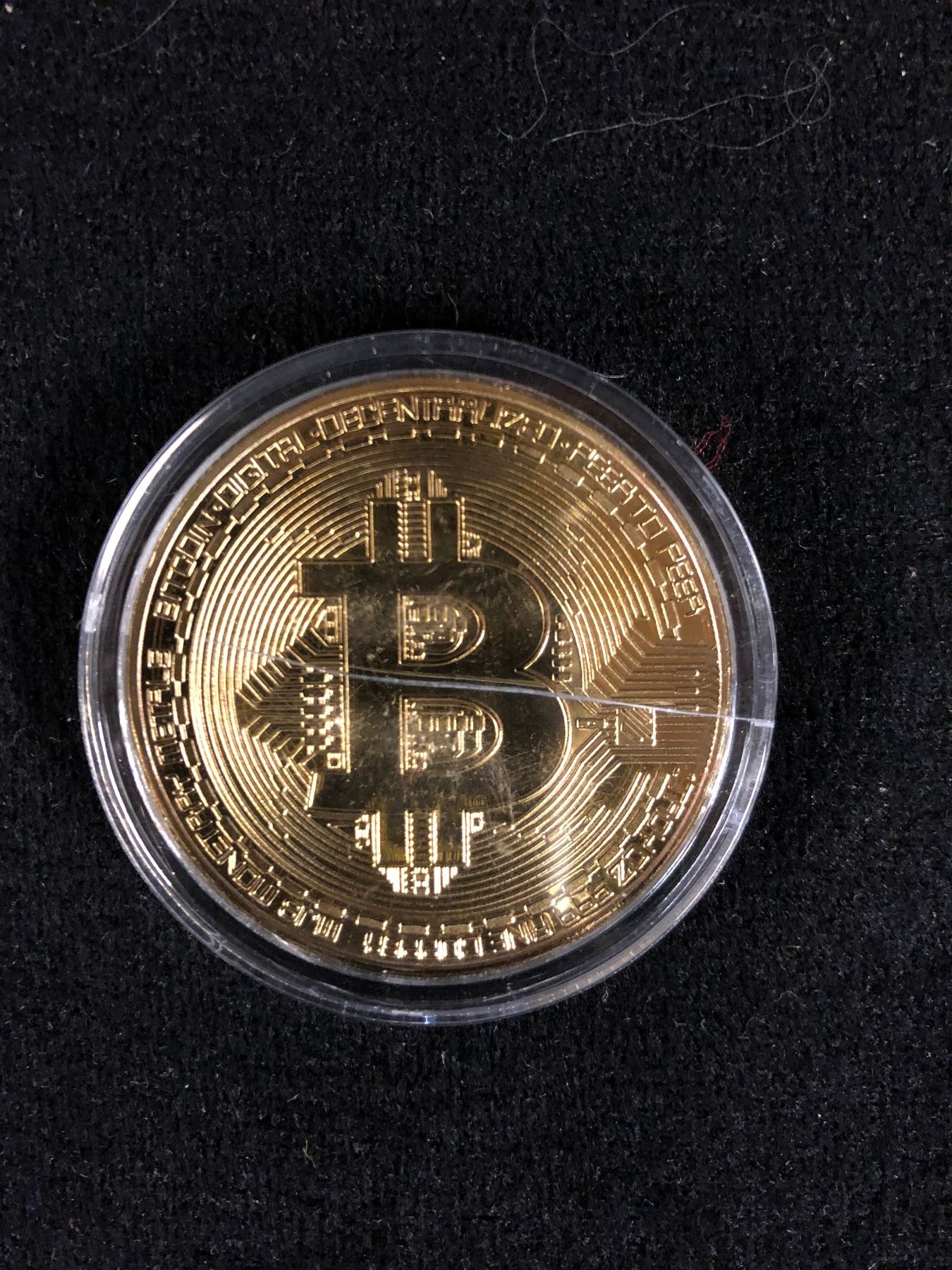 Bronze Plated Coin BTC Bitcoin Collection