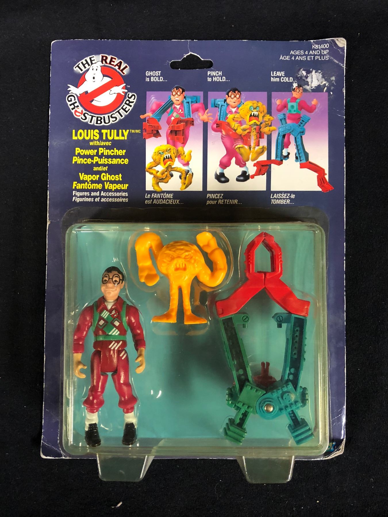 THE REAL GHOSTBUSTERS ACTION FIGURE LOUIS TULLY W/ POWER PINCHER ...