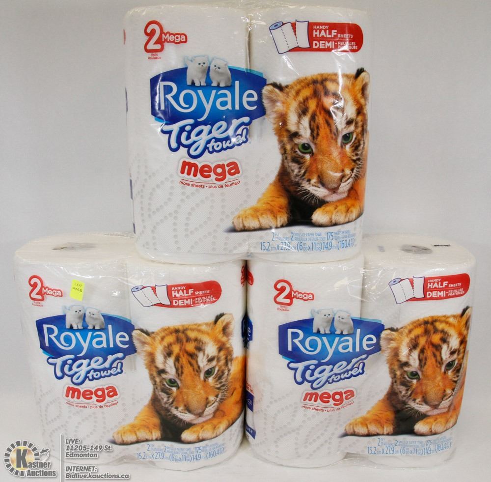 6 ROLLS OF ROYAL TIGER PAPER TOWEL