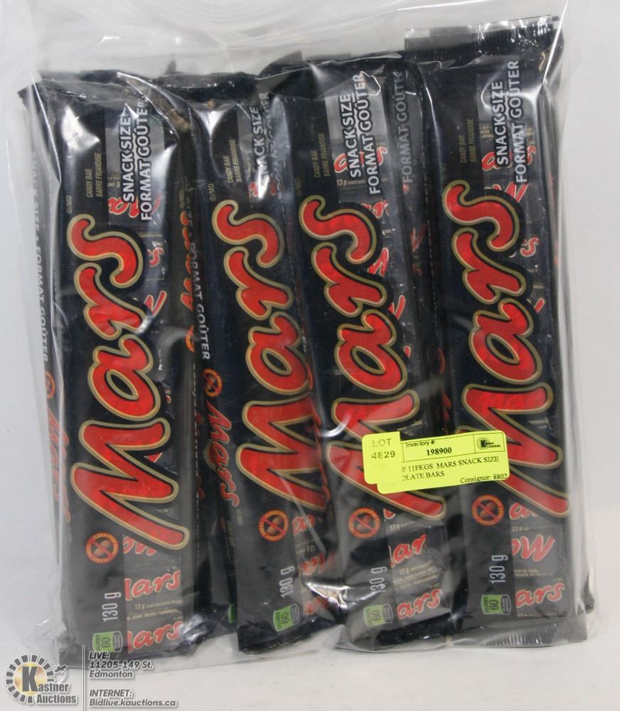 BAG OF 11PKGS MARS SNACK SIZE CHOCOLATE BARS