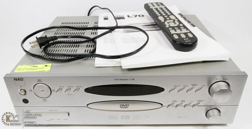 NAD L70 DVD RECEIVER WITH MANUAL AND REMOTE