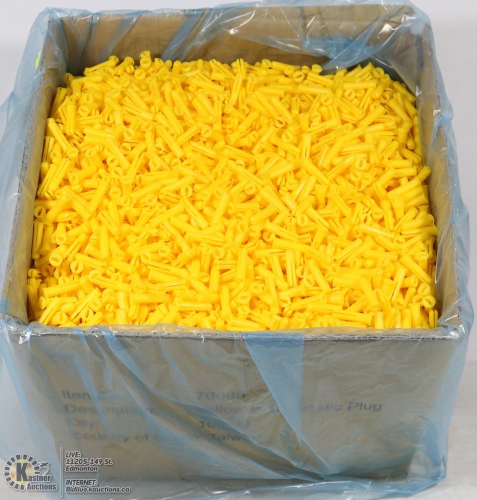 CASE OF YELLOW 8-10 PLASTIC PLUGS