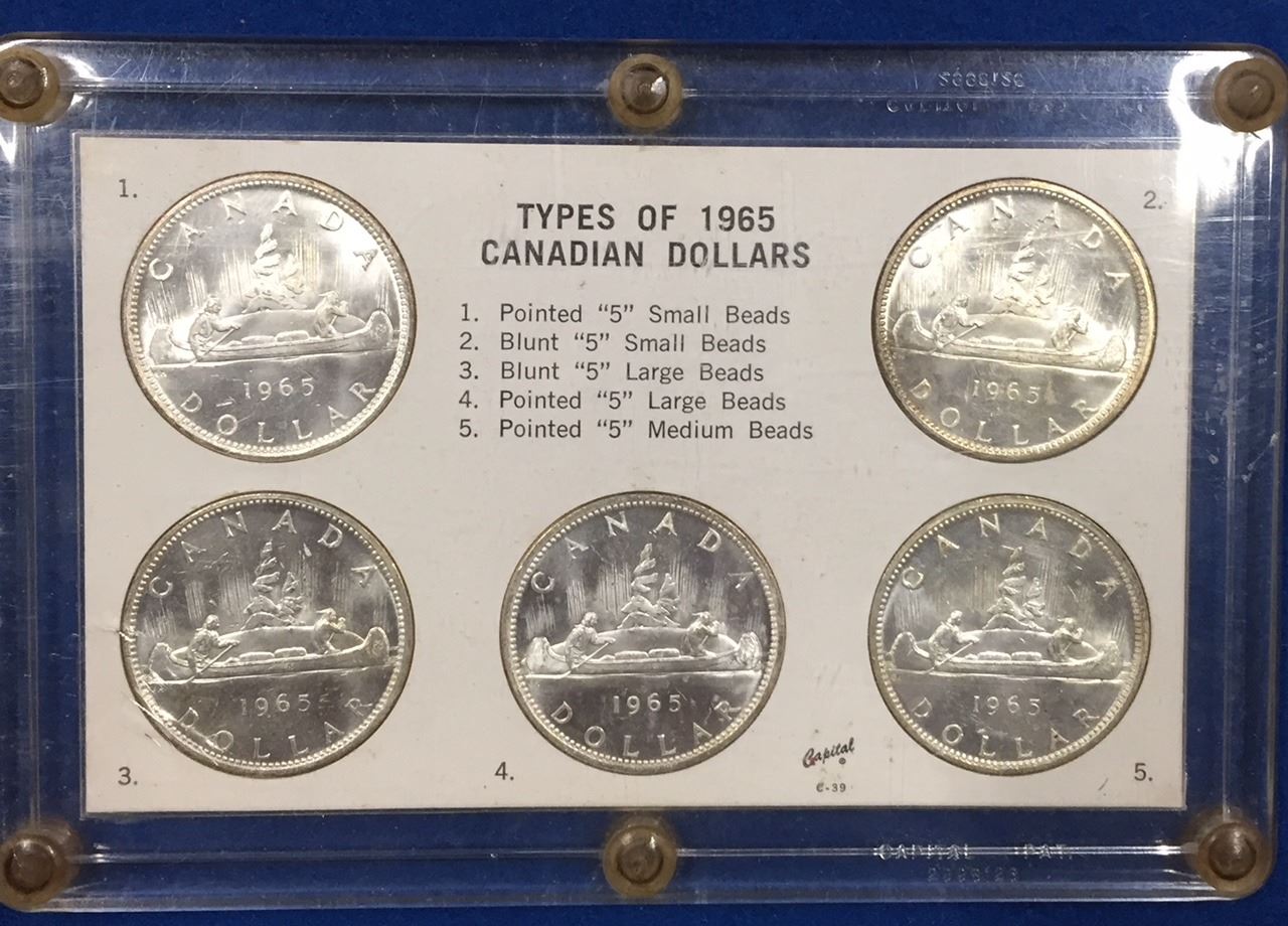 Canada 1965 Silver Dollar Type Set