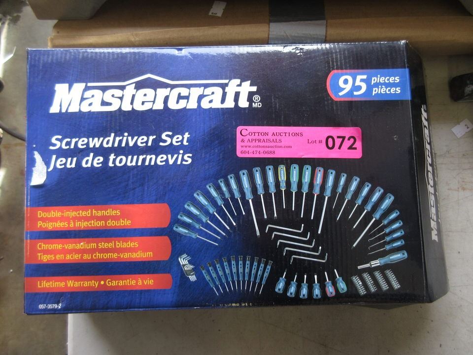 New Mastercraft Screw Driver Set