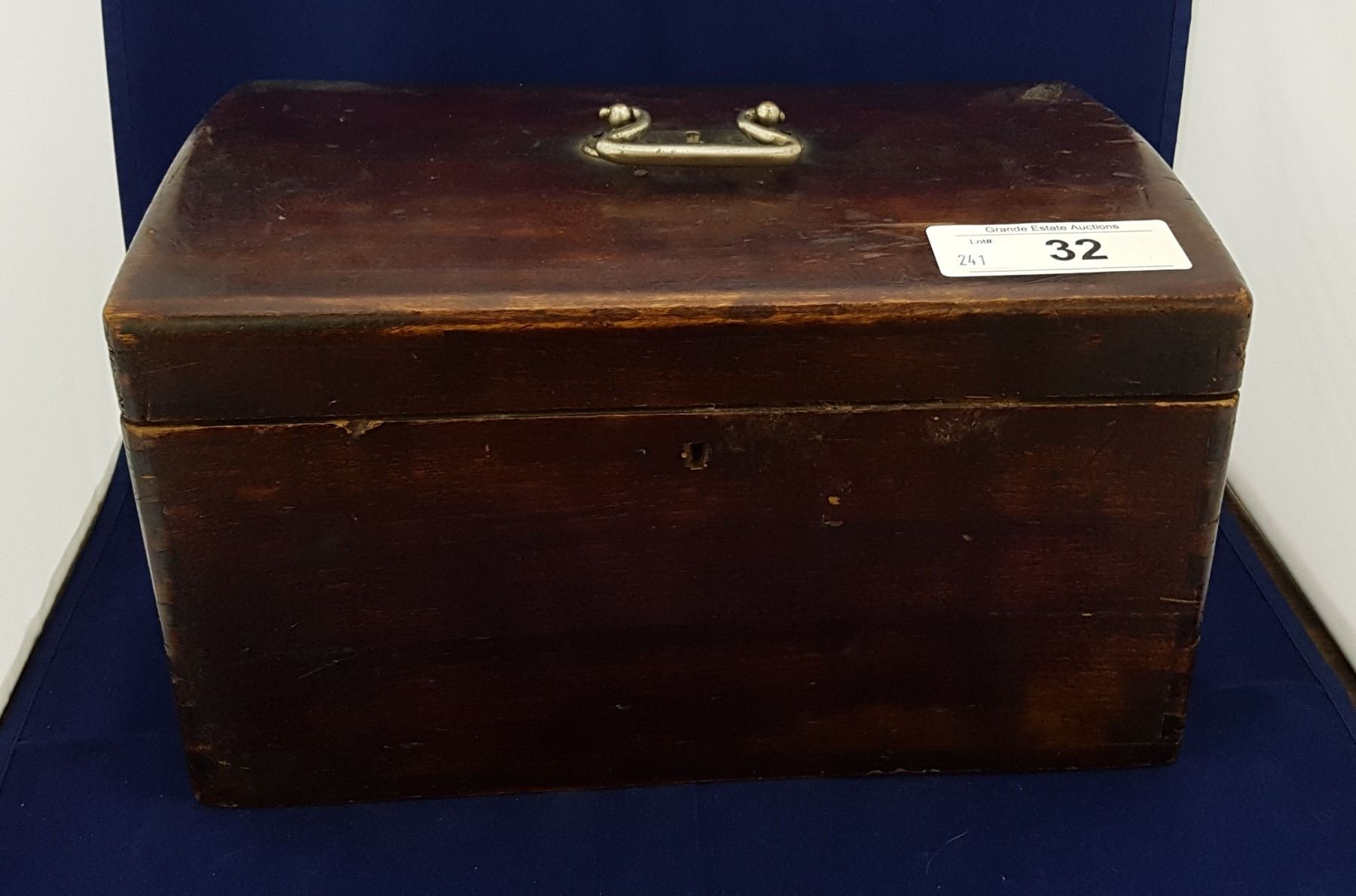 ANTIQUE WOOD SAFETY BOX