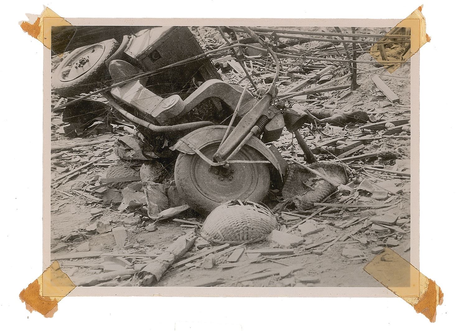 Nagasaki Original Photograph of a Motorcycle by Yosuke Yamahata