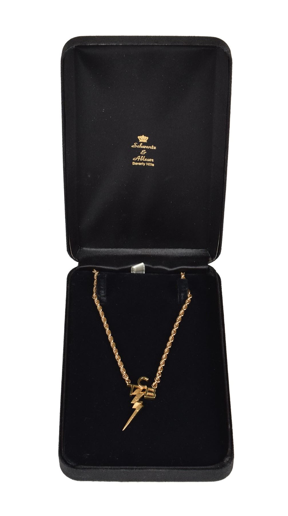 Elvis Presley 14K Gold TCB Necklace