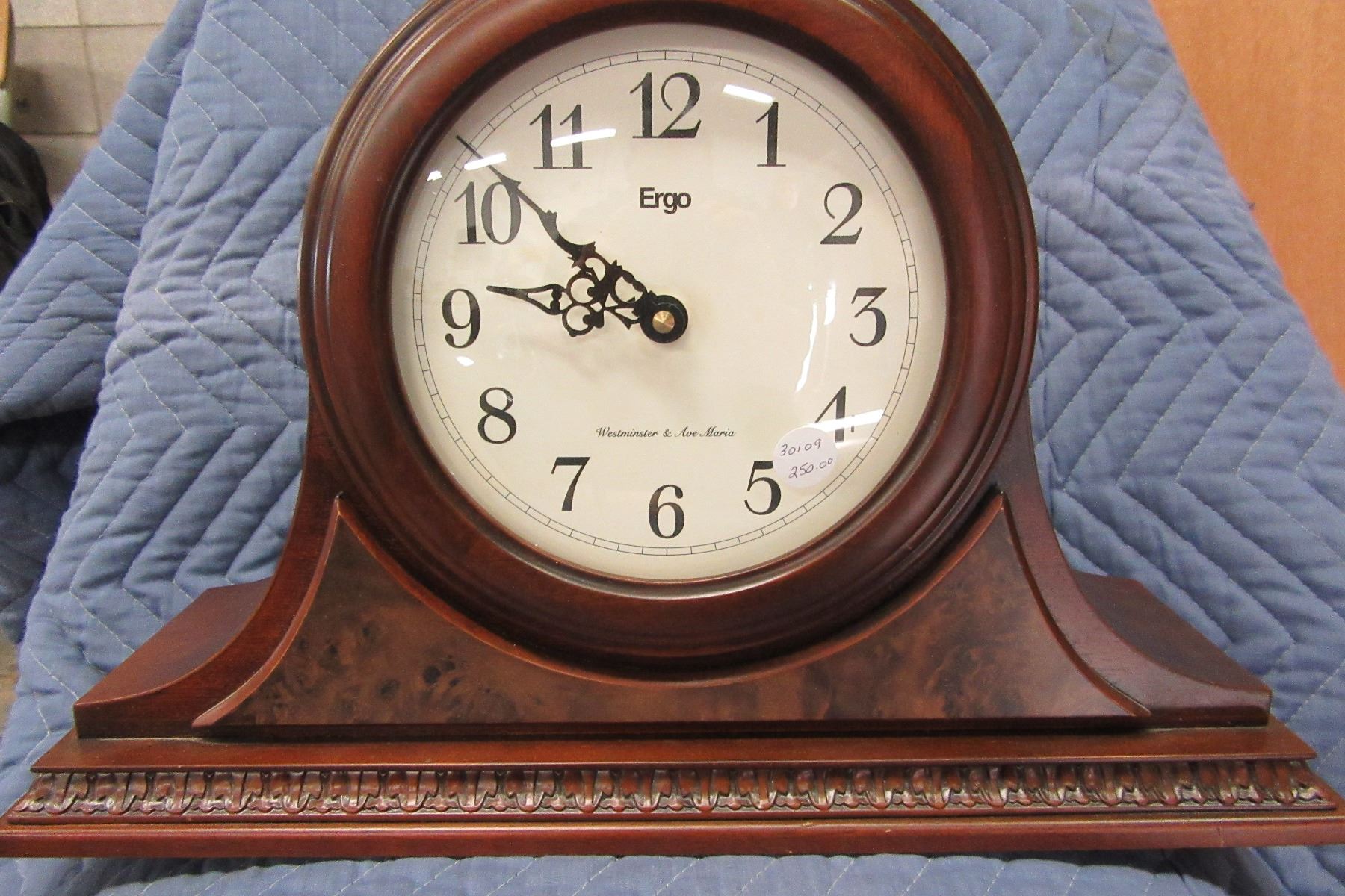 NEW ERGO WOOD FRAMED MANTLE CLOCK