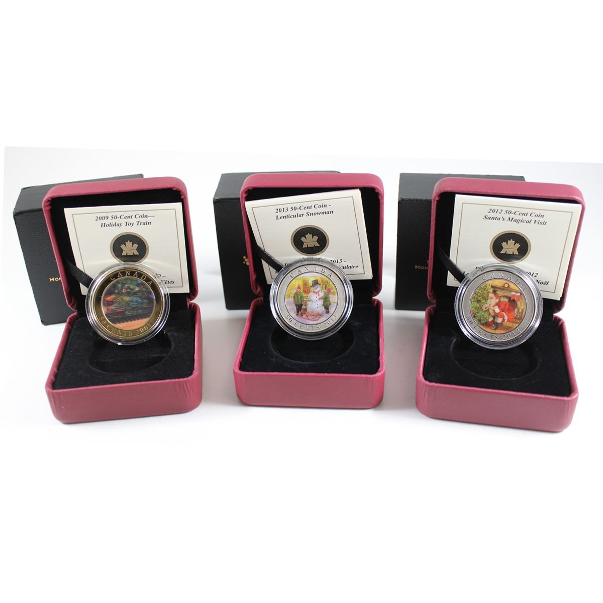 RCM Issue: Lot of 2009-2013 Canada 50-cent Holiday Lenticular Coins ...