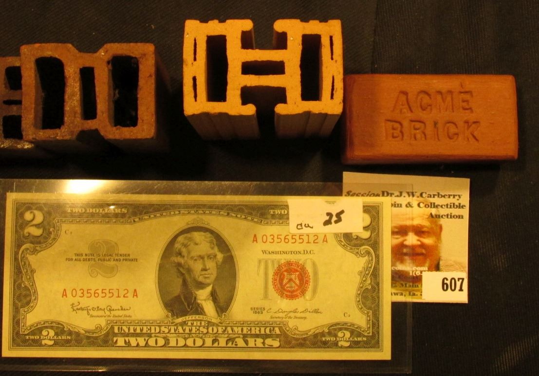 (4) Different embossed Red Clay Bricks: "ACME Brick"; "Denison Kwiklay ...