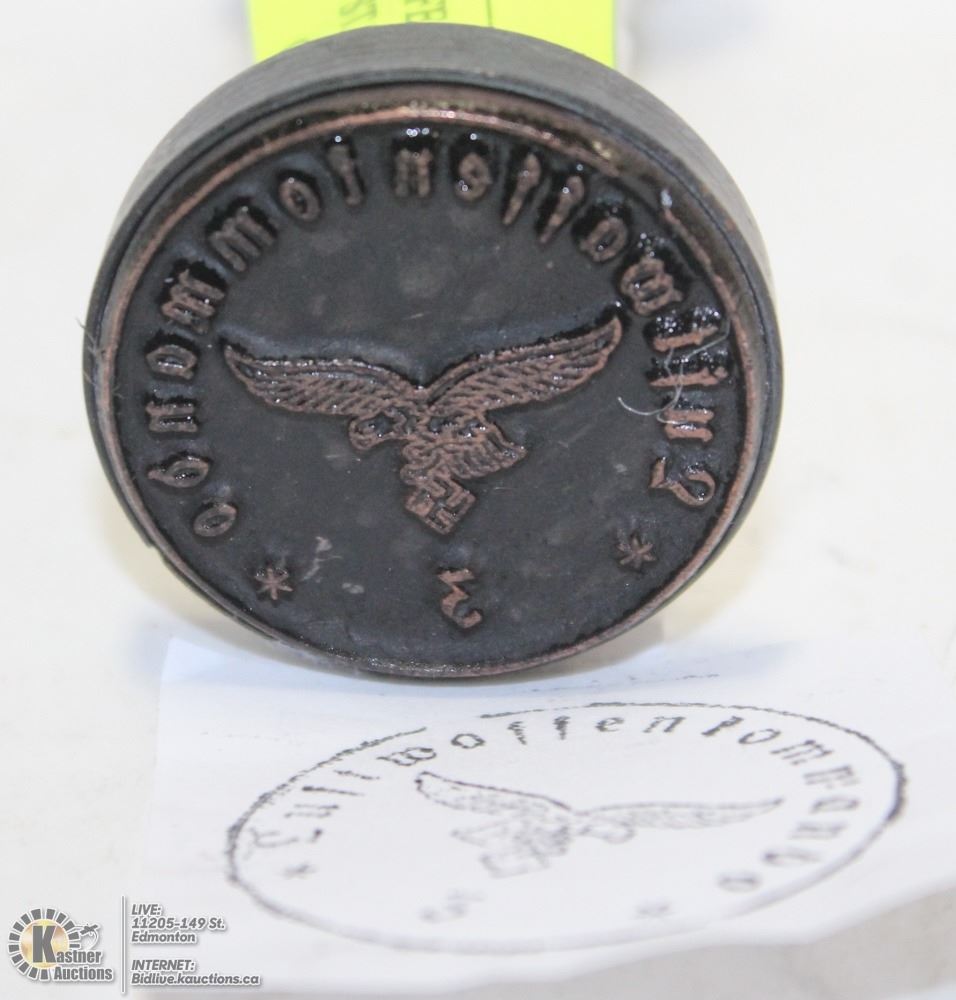 GERMAN WWII LUFTWAFFE COMANDO DOCUMENT STAMP
