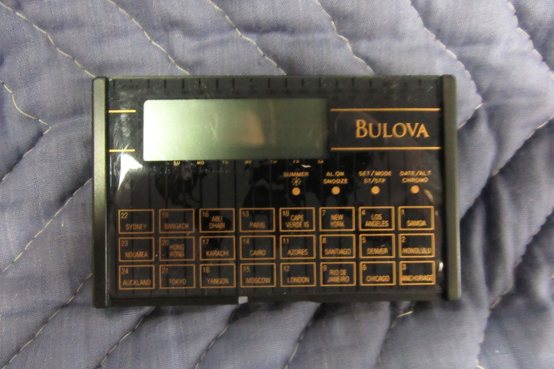 NEW BULOVA WORLD TIME DIGITAL ALARM CLOCK