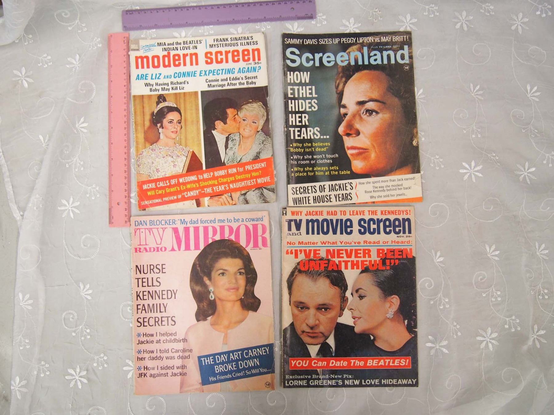 Lot of TV & Movie Gossip Magazines, 1960’s