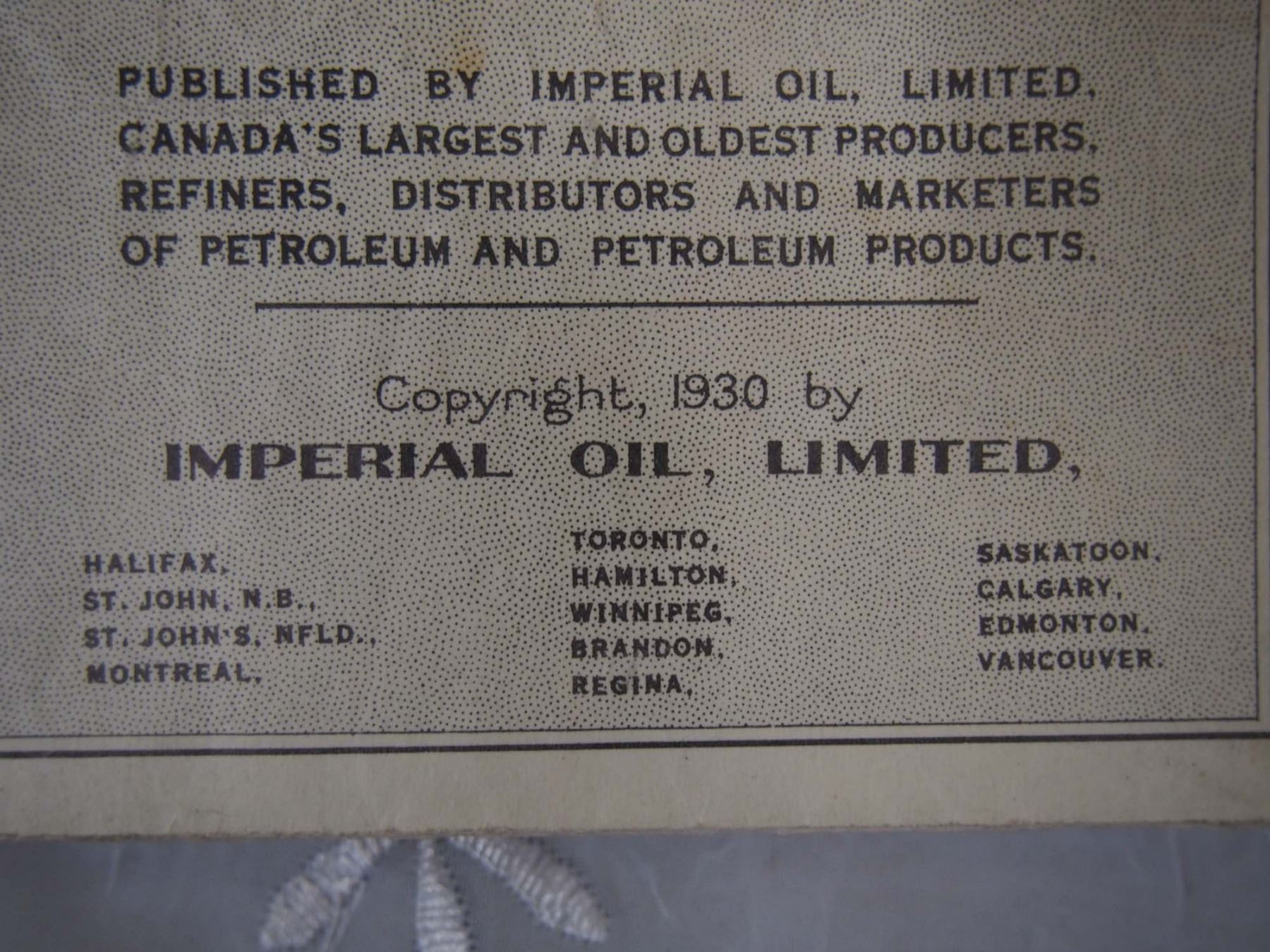 1930 Imperial Oil Road Map, Iowa Oil Co. Road Map & White Rose Road Map